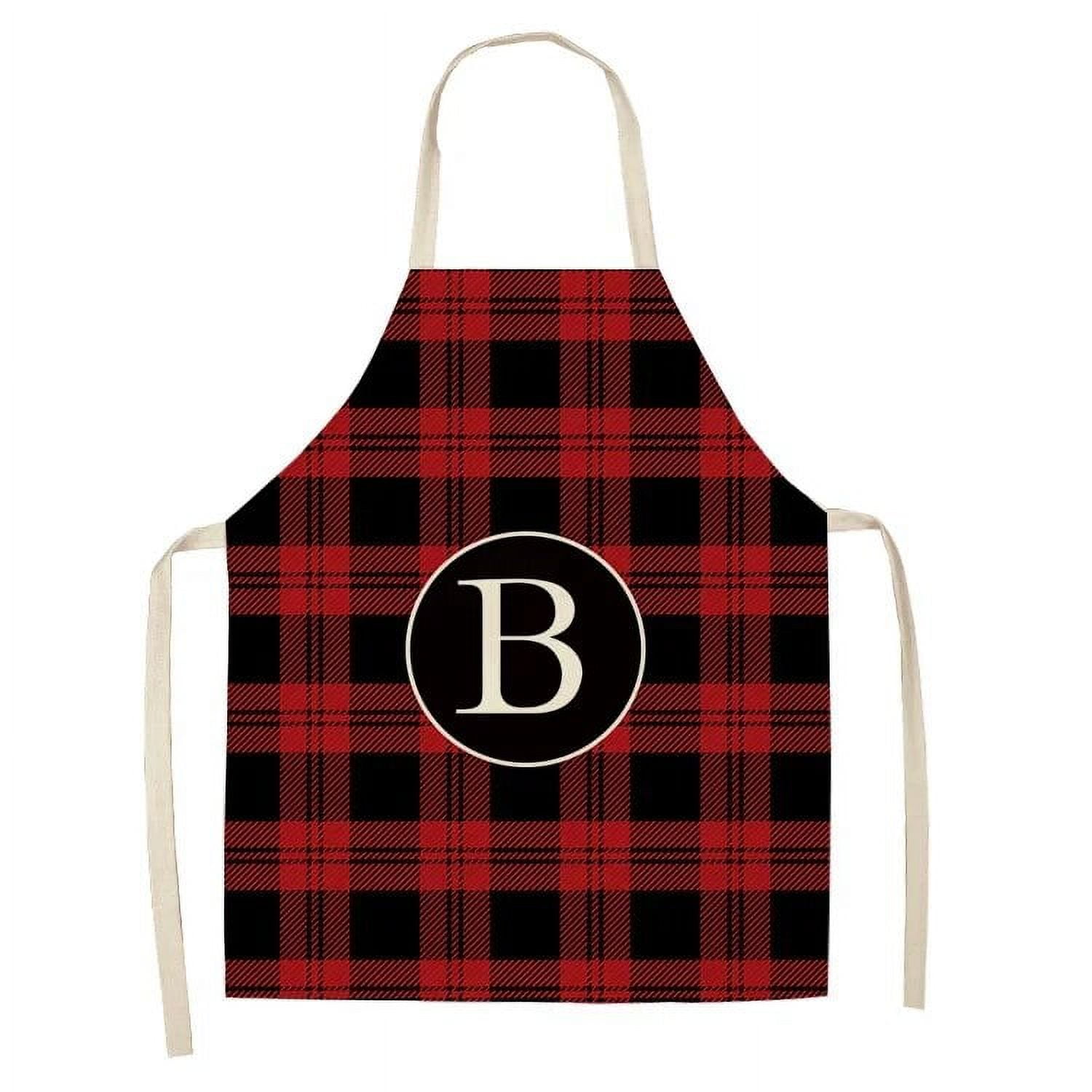 Alphabet Apron Red Grid Apron Kid Kitchen Apron Women Apron Aprons for ...
