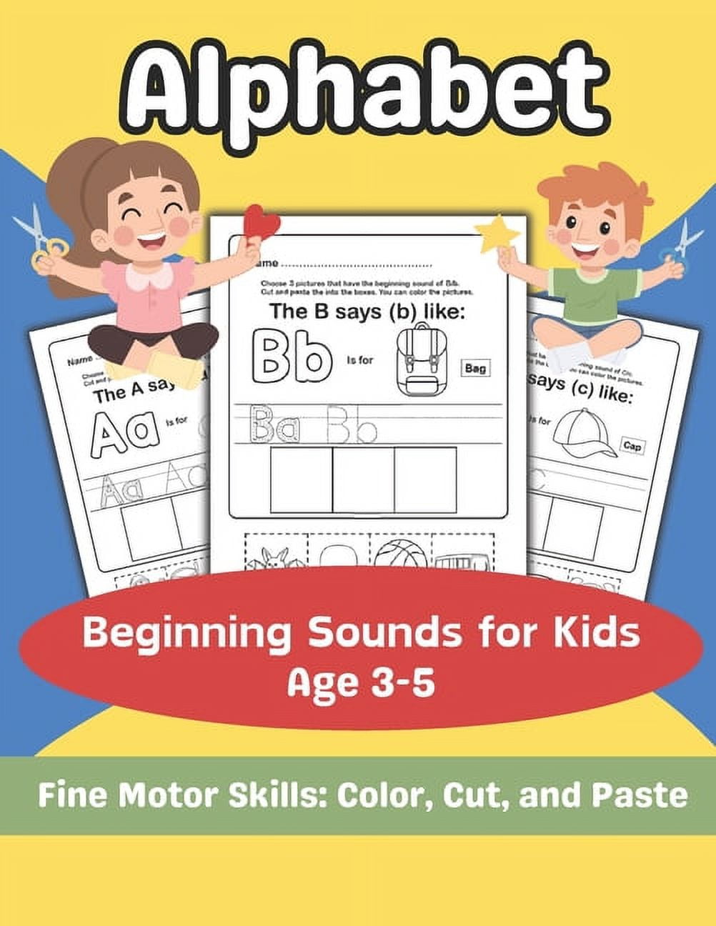 Alphabet Beginning Sounds for Kids Age 3-5: Kindergarten Letter ...