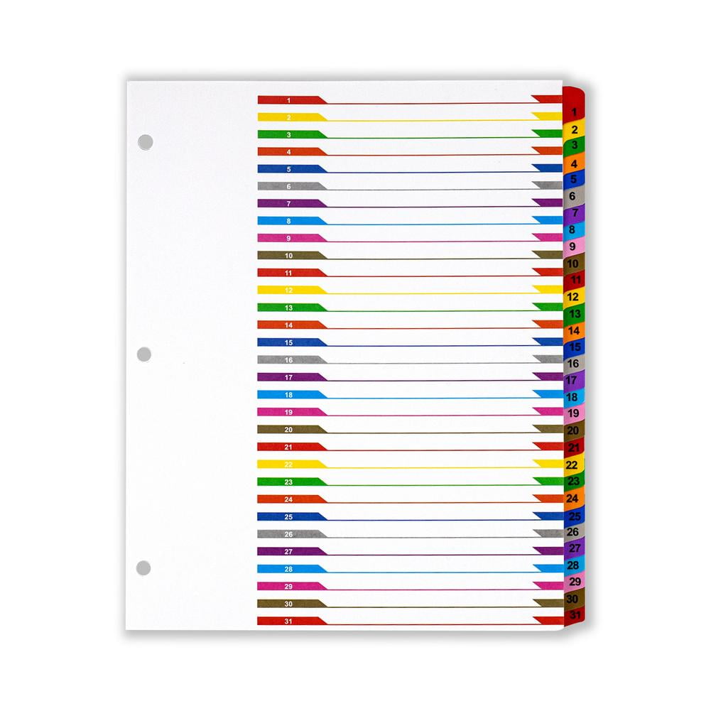 Alphabet Binder Dividers for 3 Binder, 200gsm Thick Multicolor ABC Tabs ...