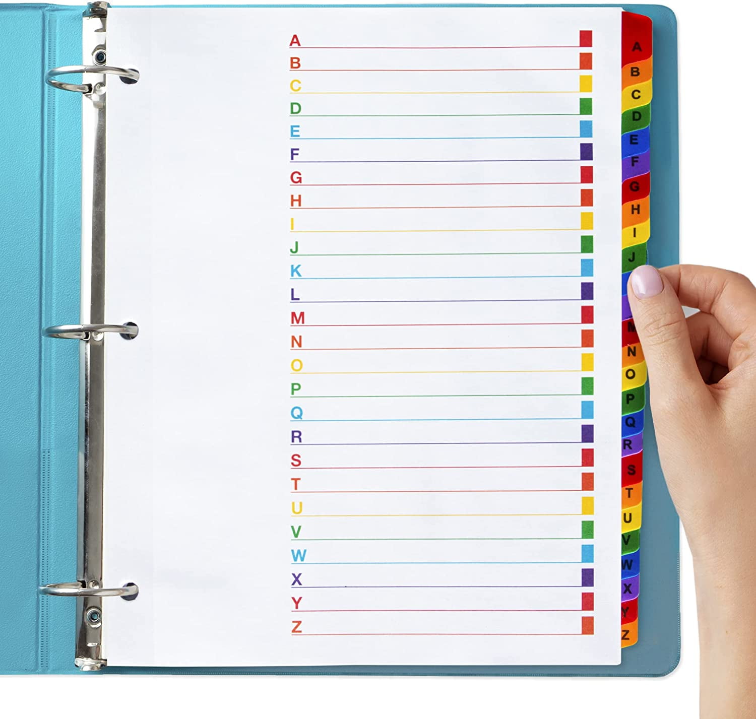 Alphabet Binder Dividers for 3 Ring Binder - (1 Sets of 26), 8.5 x 11 ...