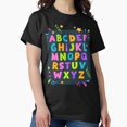 Alphabet Blocks Literacy Learning Kindergarten Enrollment T-Shirt ...