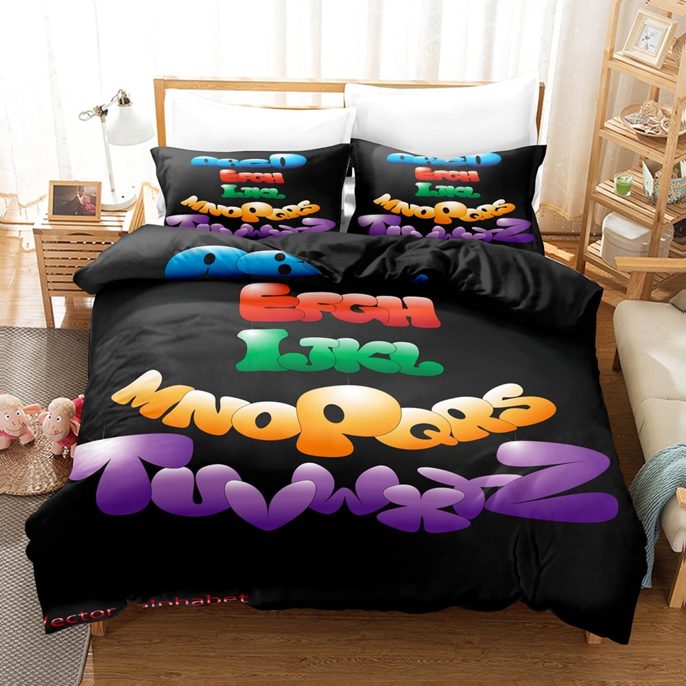 Alphabet Boys Kids Bedding Set Size Science Comforter Set Colorful ...