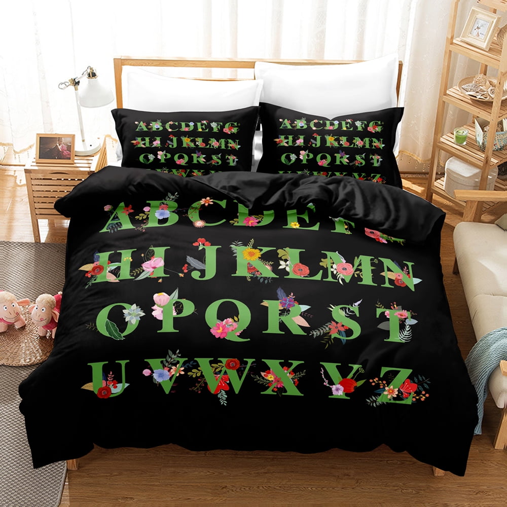 Alphabet Boys Kids Bedding Set Size Science Comforter Set Colorful ...