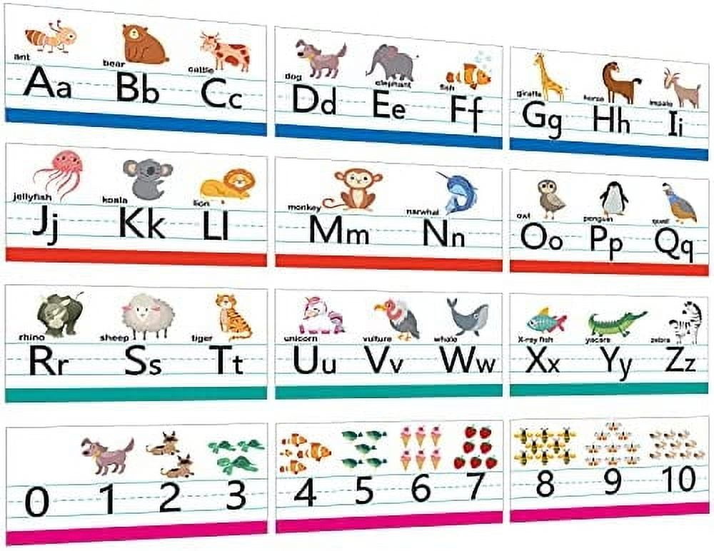 Alphabet Bulletin Board Set for Classroom Manuscript ABC Line Wall ...