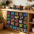 Alphabet Cabinet Curtains for Kitchen 35"W x 35"L, American Cartoon ...