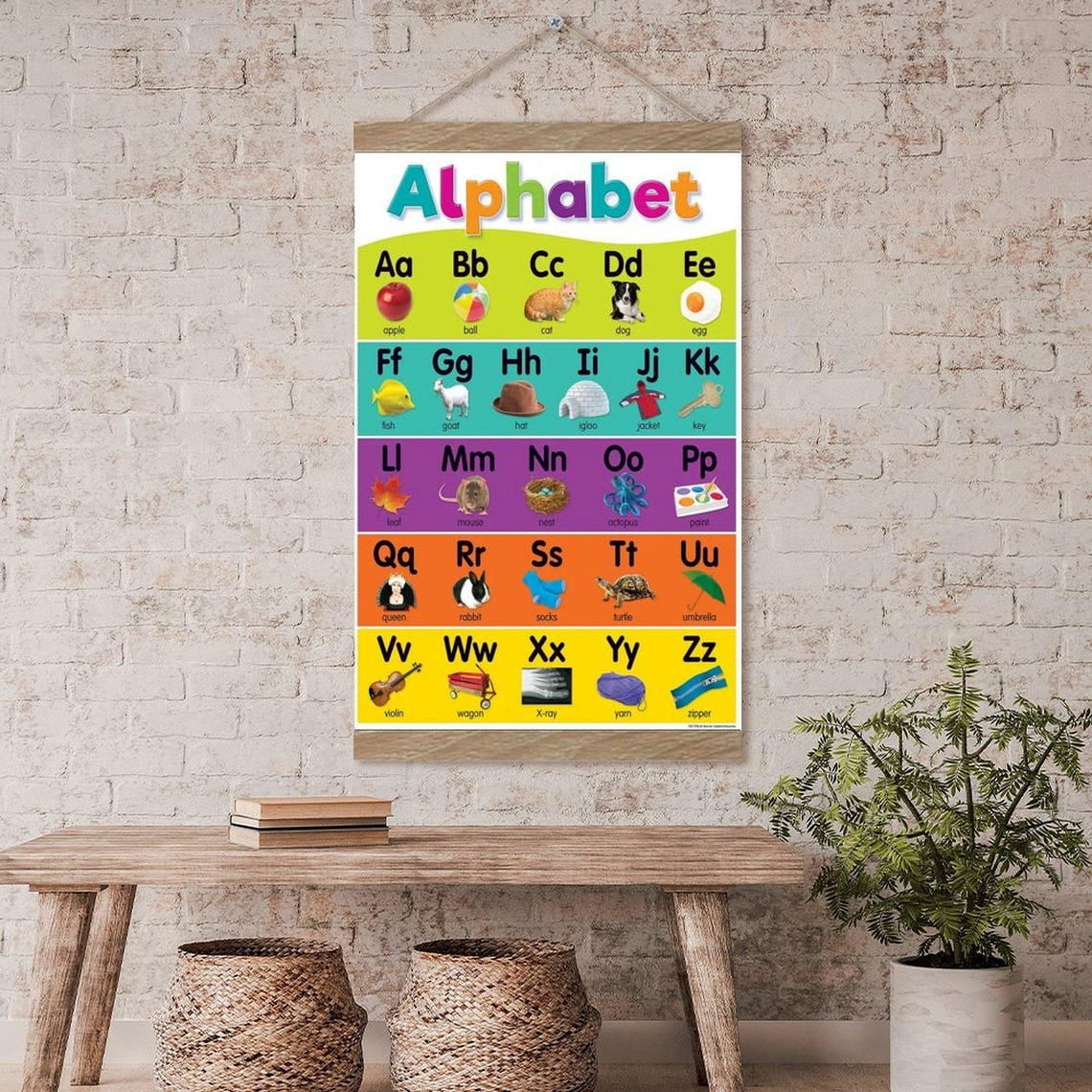 Alphabet Chart Classroom Wall Art Print, Unframed Paper Poster 24x36in ...
