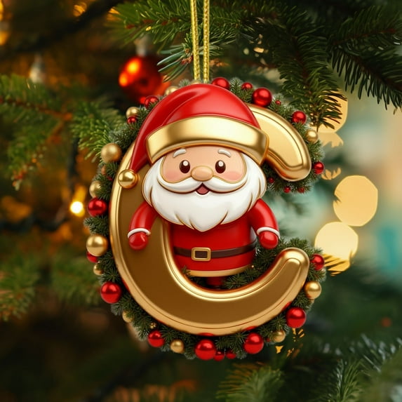 Alphabet Christmas Ornaments, Custom Acrylic Letter Tree Pendants ...