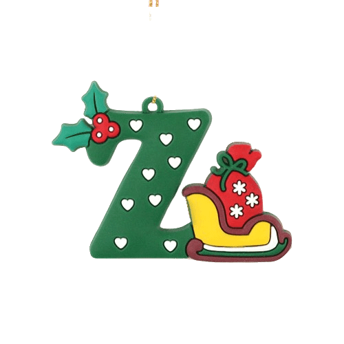 Alphabet Christmas Ornaments Set, 26 Uppercase Letter Decor for ...