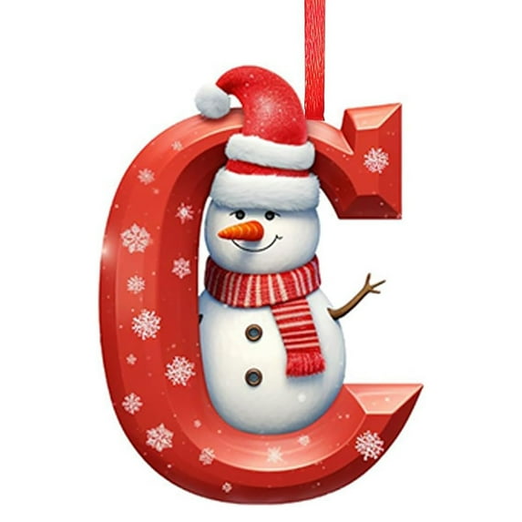 Alphabet Christmas Ornaments Set Acrylic Letters - Personalized BYO ...