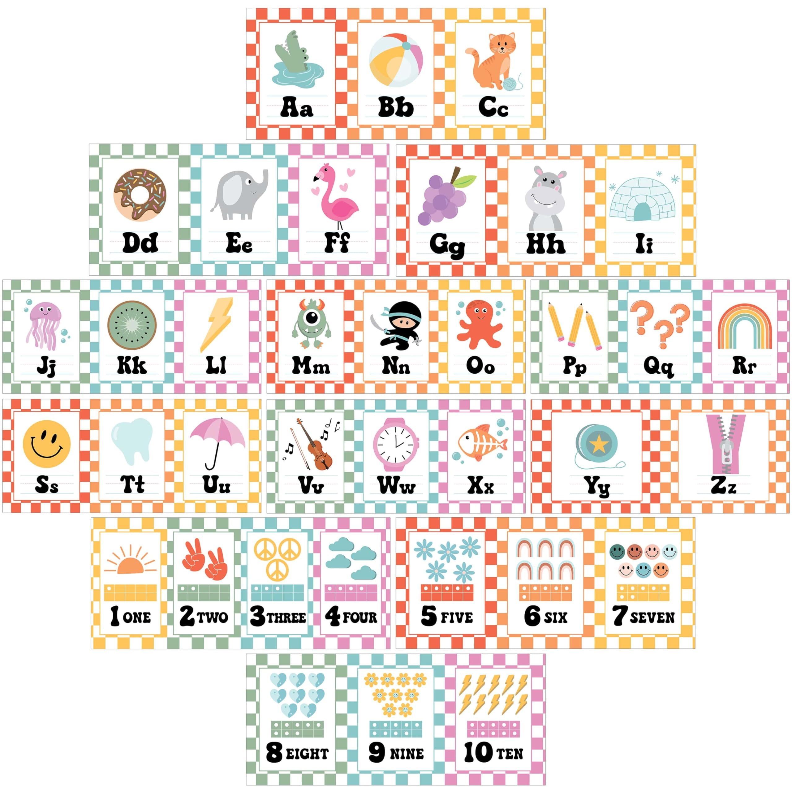 Alphabet for Classroom Wall - ABC Letters and Numbers Posters for ...