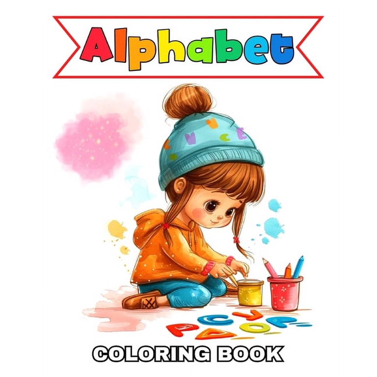 alphabet boy coloring page colored