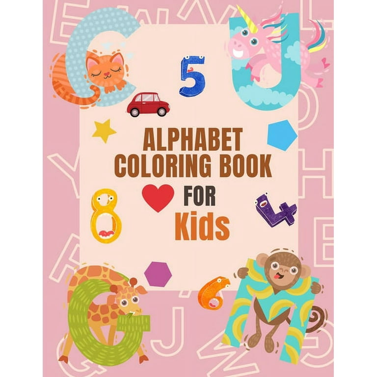 alphabet and numbers coloring book