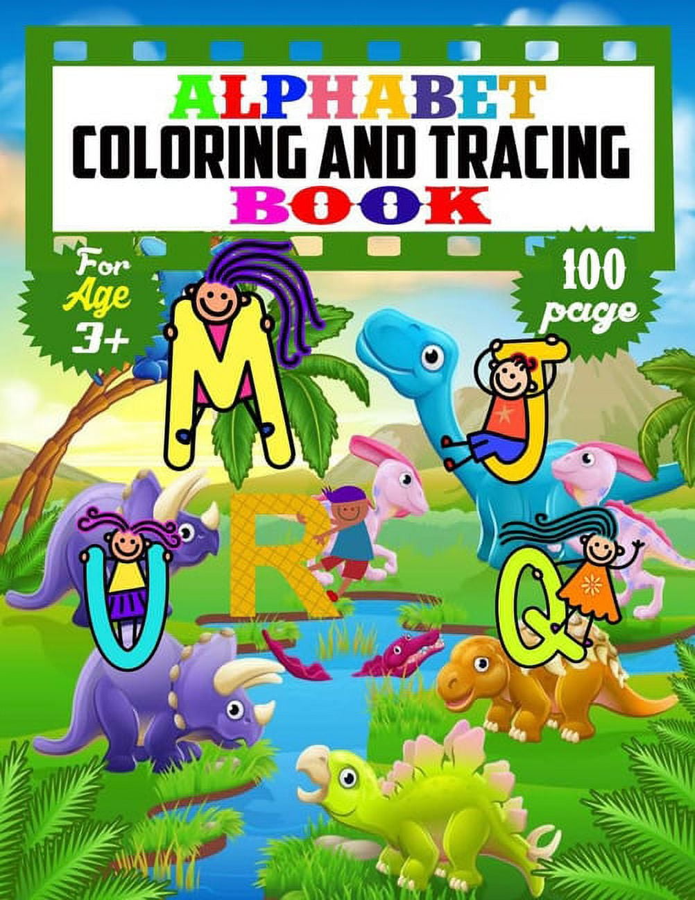 Alphabet Coloring And Tracing Book: 100 page Alphabet Handwriting ...