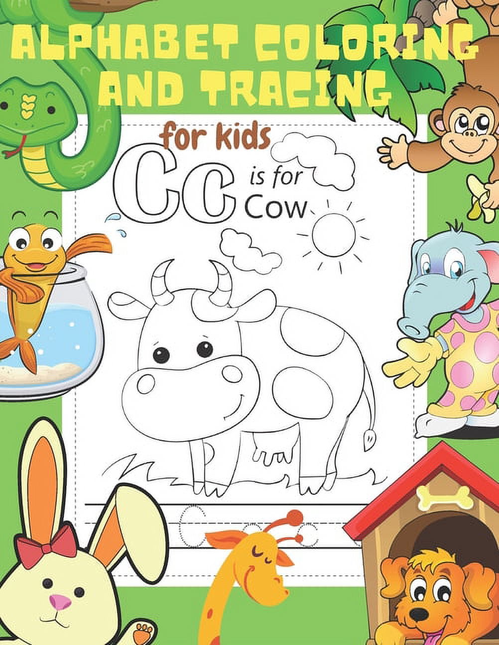 Alphabet Coloring and Tracing for Kids : Letter Tracing and Coloring ...