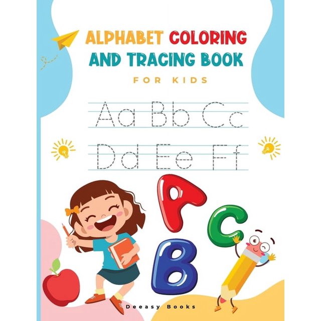 Alphabet Coloring and Tracing Book for kids (Paperback) - Walmart.com