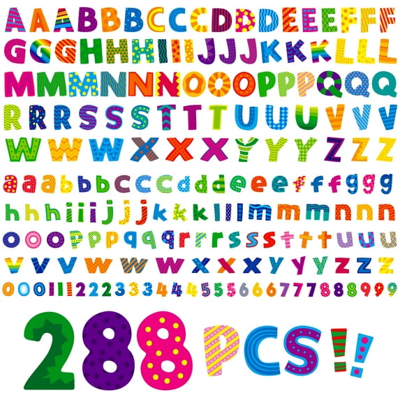Alphabet Combo Set 288 PCS, Bulletin Board Letters for Classroom Decor ...