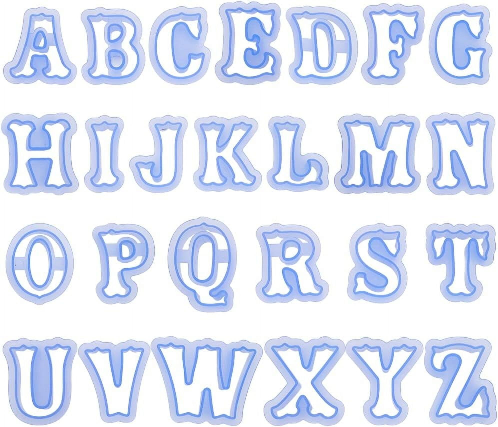 Alphabet Cookie Cutters 2.5 Inch Small Plastic Fondant Cutters Resin ...