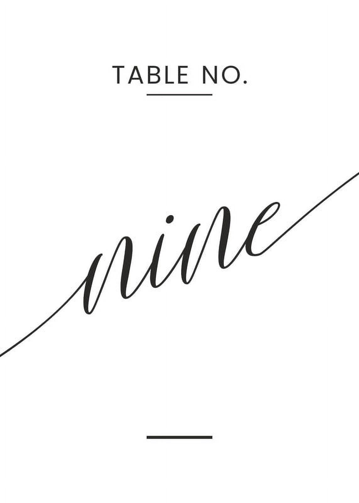 Alphabet Design Table Number Cards Double Sided Party Table Numbers for ...