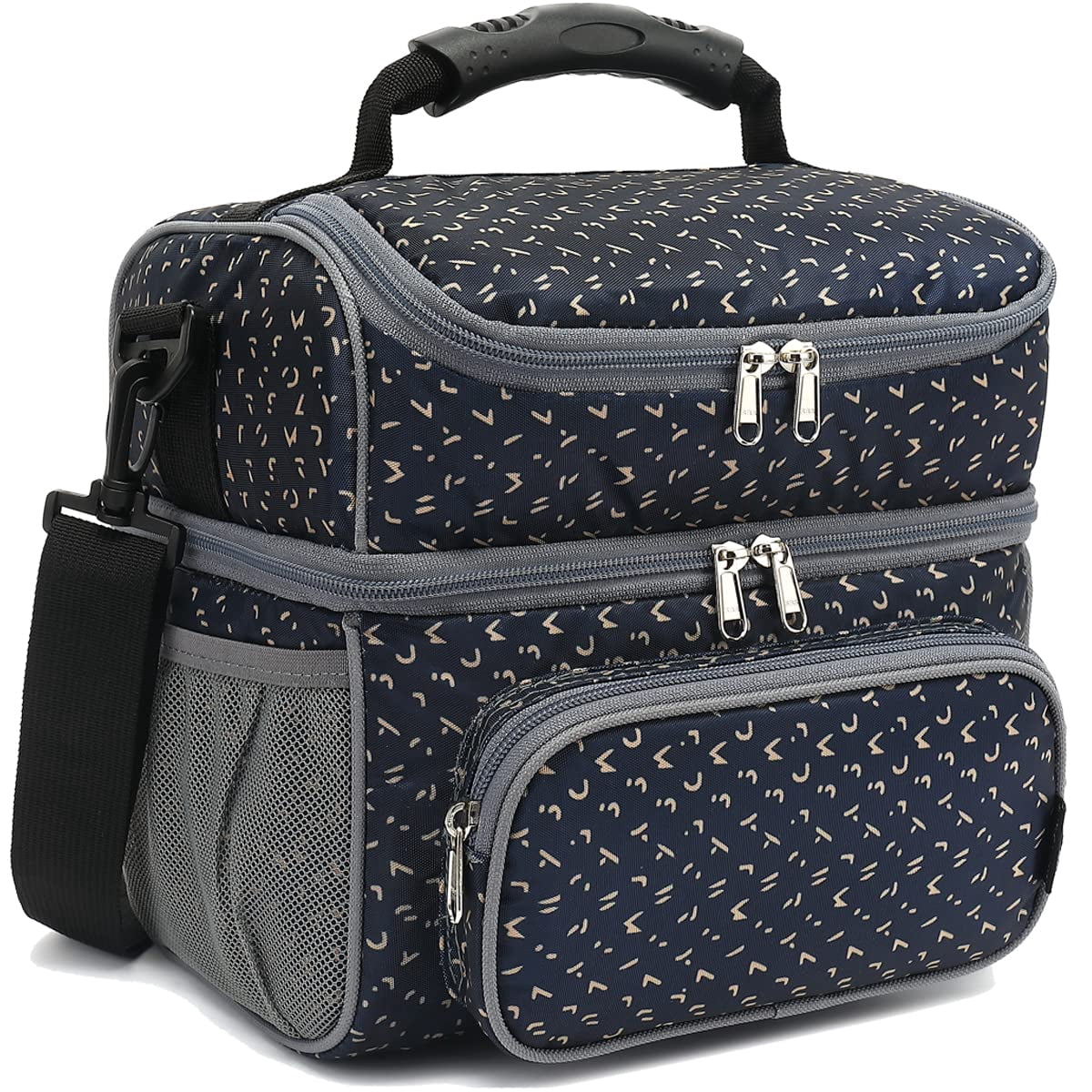 Alphabet Double Layer Insulated Reusable Lunch Tote Bag for Work ...