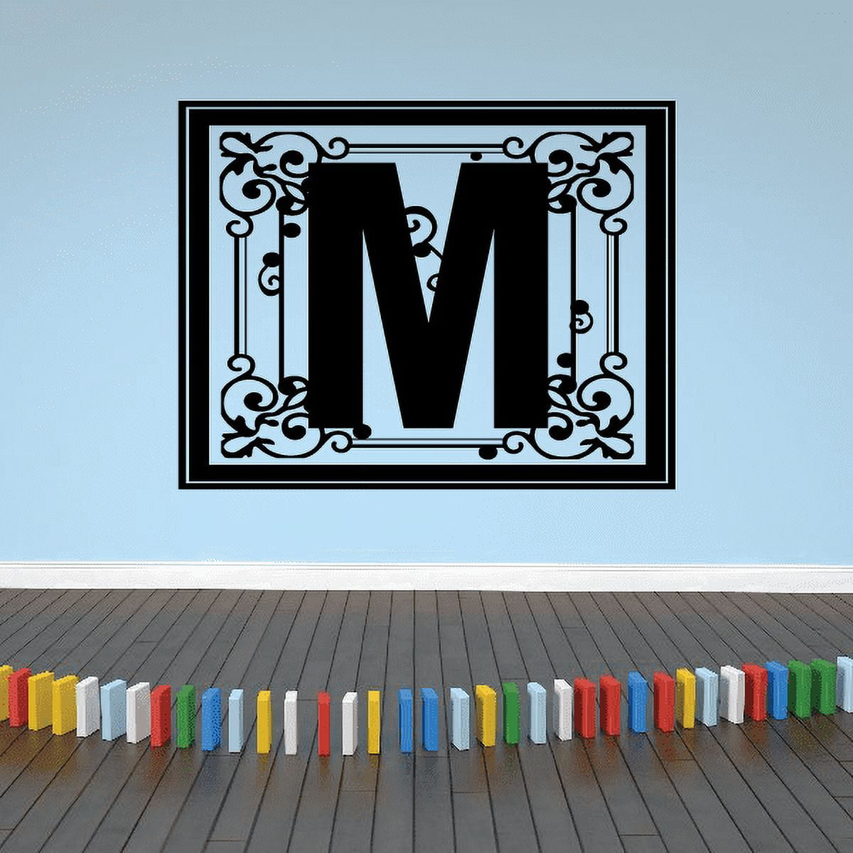 Alphabet Elegant M Wall Decal - Vinyl Decal - Car Decal - 36 Inches ...