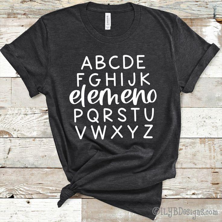 Alphabet Elemeno P Teacher Shirt Abc Shirt Shirt, Size Xl, Tee Dark ...