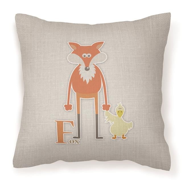 Alphabet F For Fox Fabric Decorative Pillow - Walmart.com