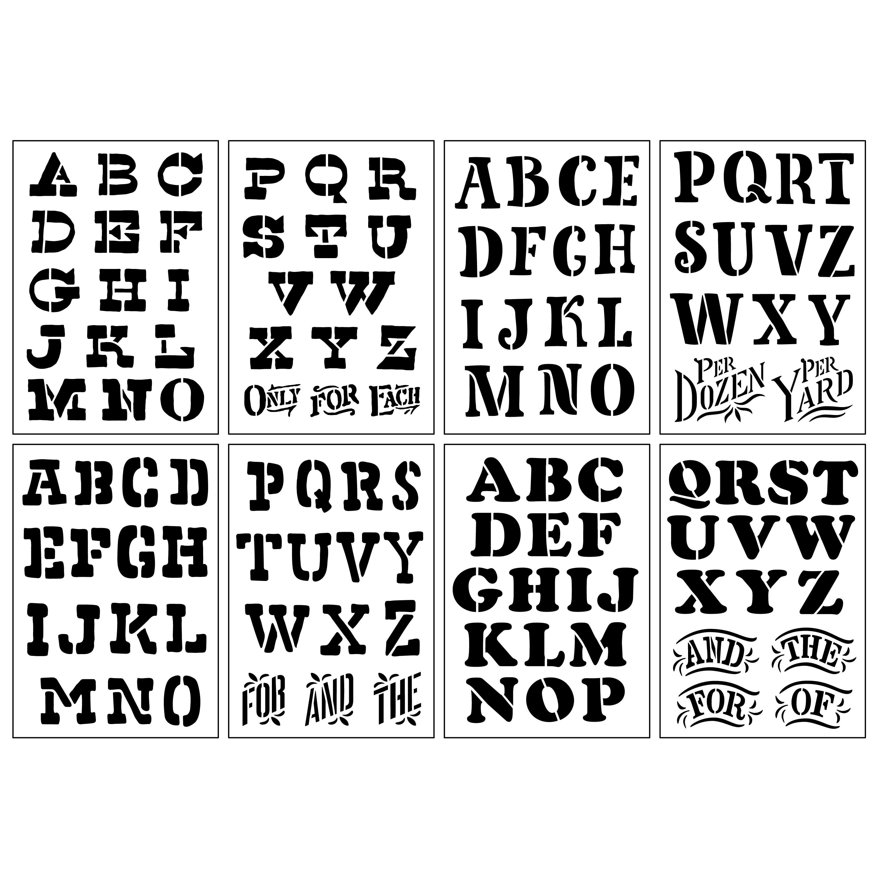 Alphabet Farmers Market Stencils - 7" x 10" by Craft Smart - 116 ...