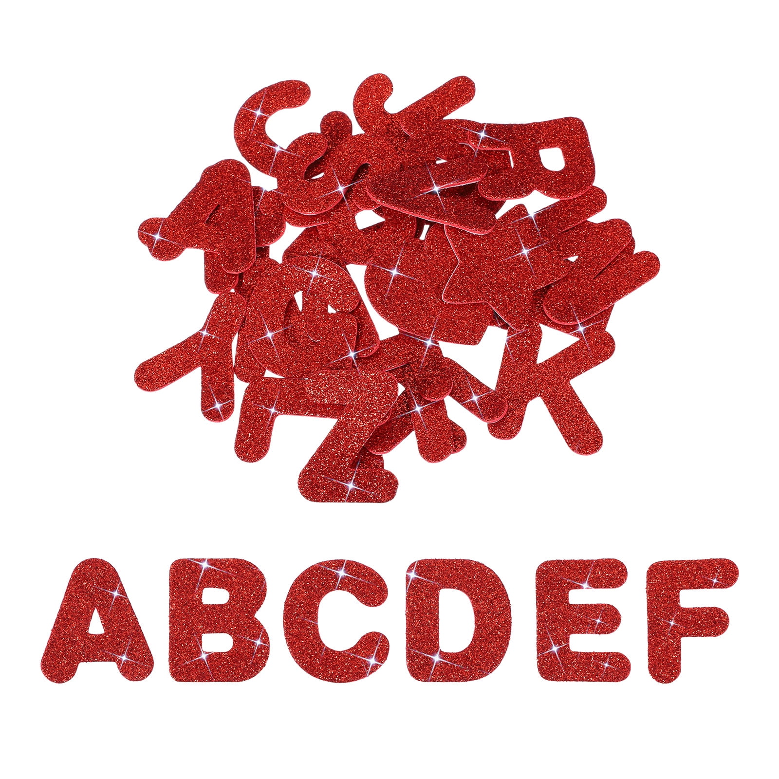 Alphabet Foam Stickers, 104Pcs Letters A-Z EVA Self Adhesive Glitters ...