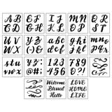 Alphabet Handlettered Script Stencils - 12" x 12" by Craft Smart® - 86 ...