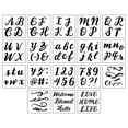 Alphabet Handlettered Script Stencils, 12" x 12" by Craft Smart® - 86 ...