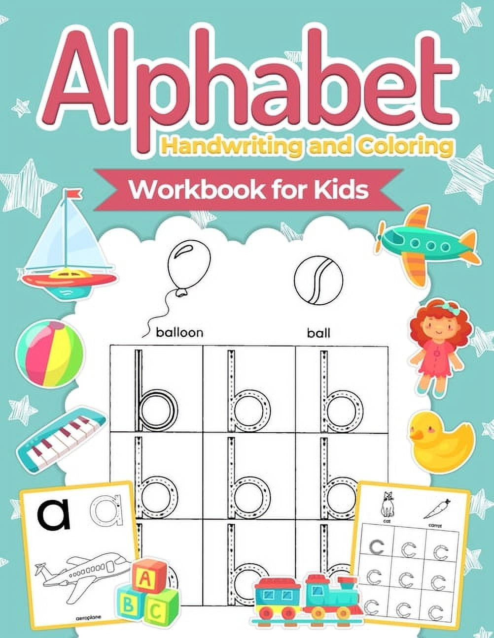 Alphabet Handwriting and Coloring Workbook For Kids: Perfect Alphabet ...