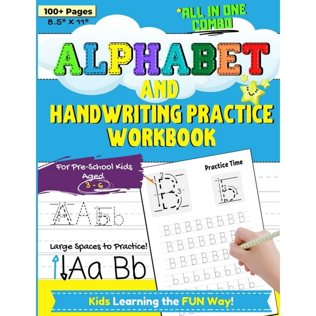 Alphabet and Handwriting Practice Workbook For Preschool Kids Ages 3-6 ...