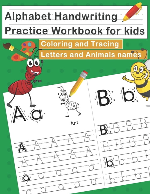 Alphabet Handwriting Practice Workbook for Kids - Coloring and Tracing ...
