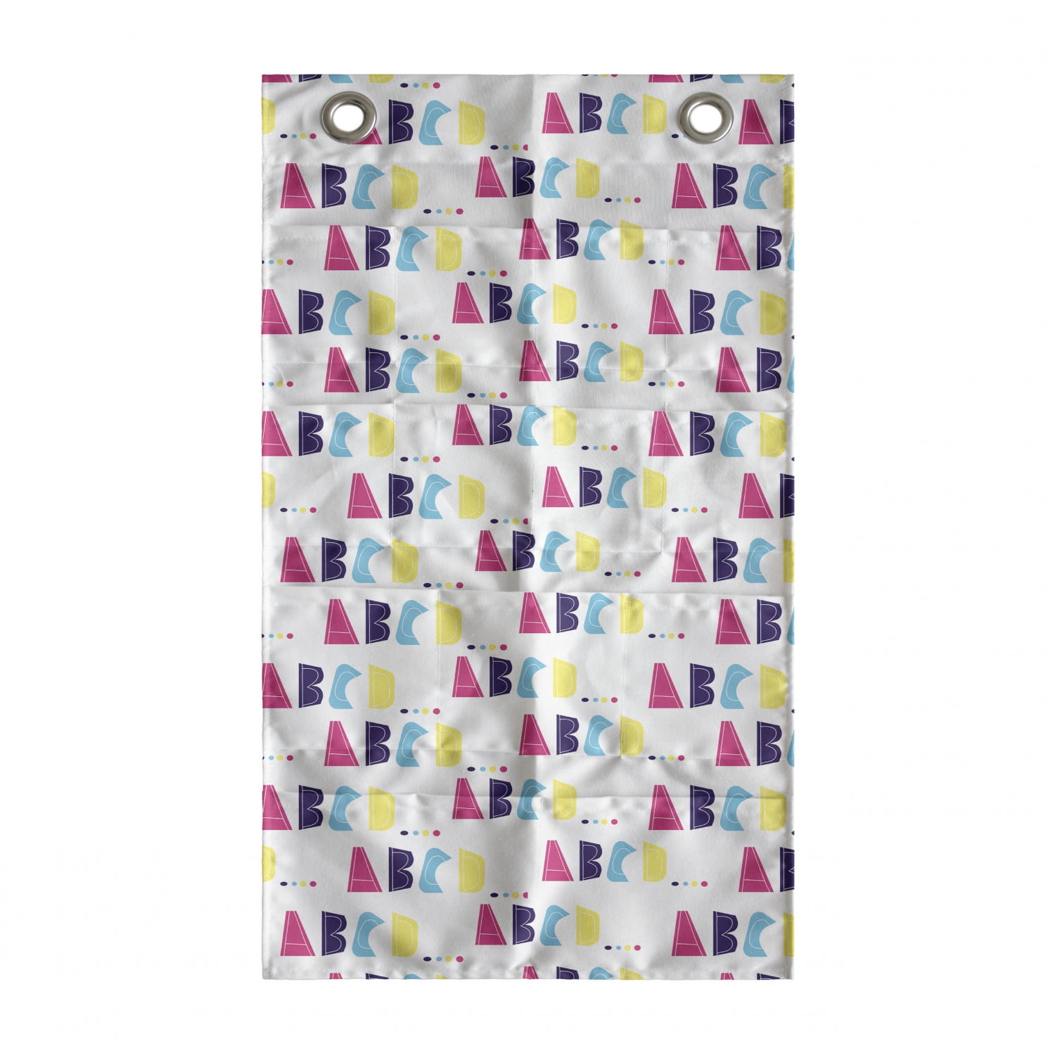 Alphabet Hanging Pocket Organizer, Neon Colors with A B C D Letters ...