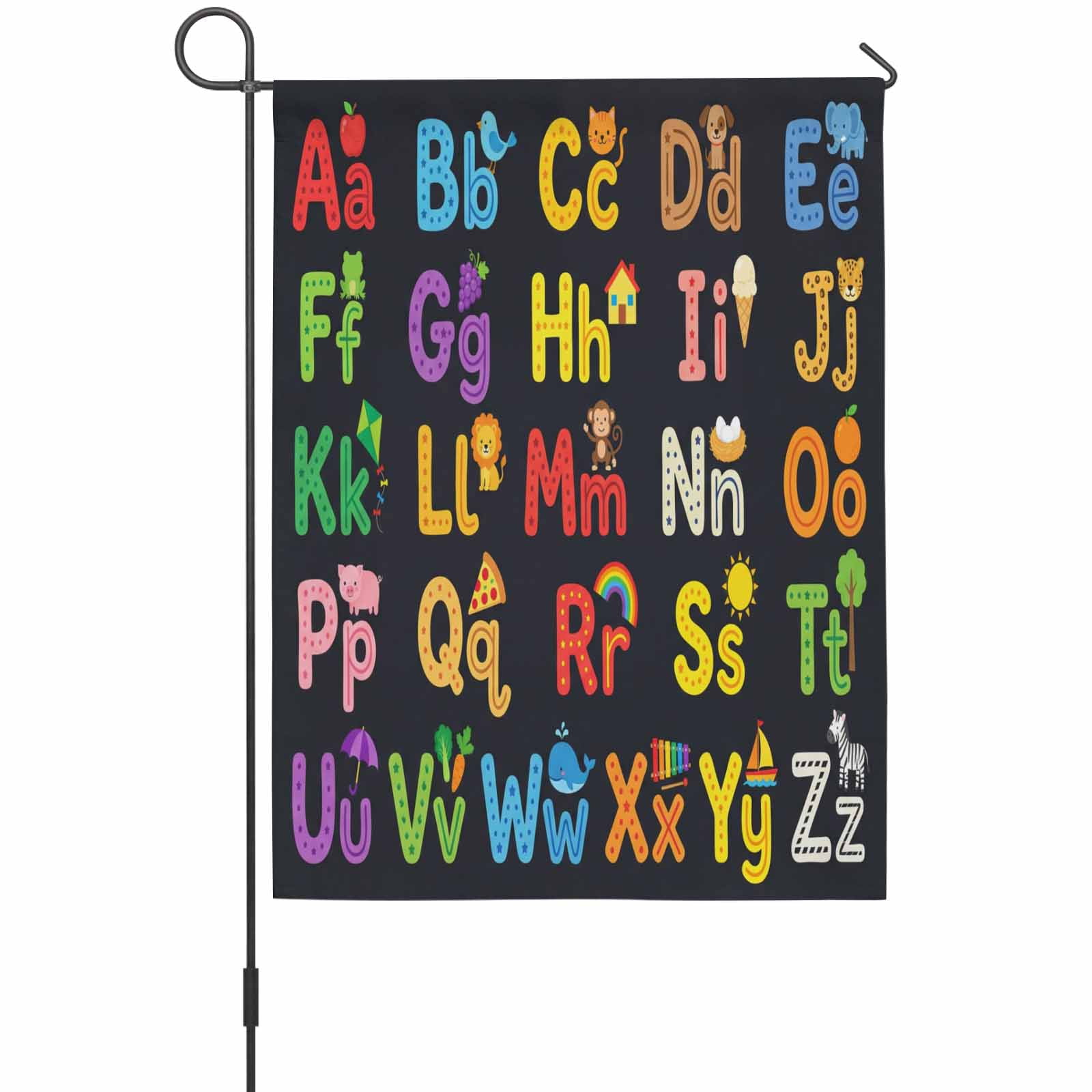 Alphabet House Flag 28 x 40 Inches, American Cartoon Early Education ...
