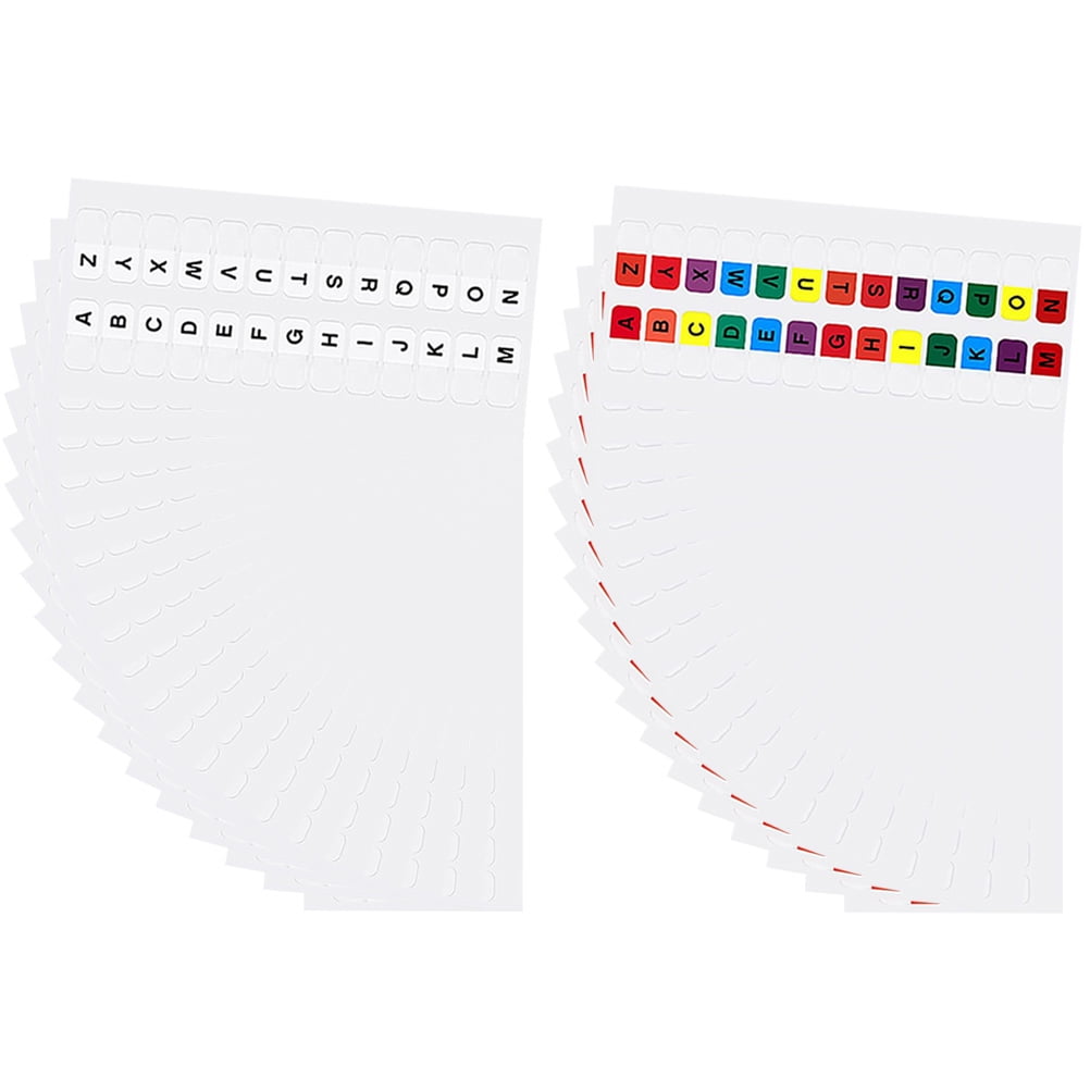 Alphabet Index Stickers File Tabs Flags for Binders Emblems Bookmarker ...