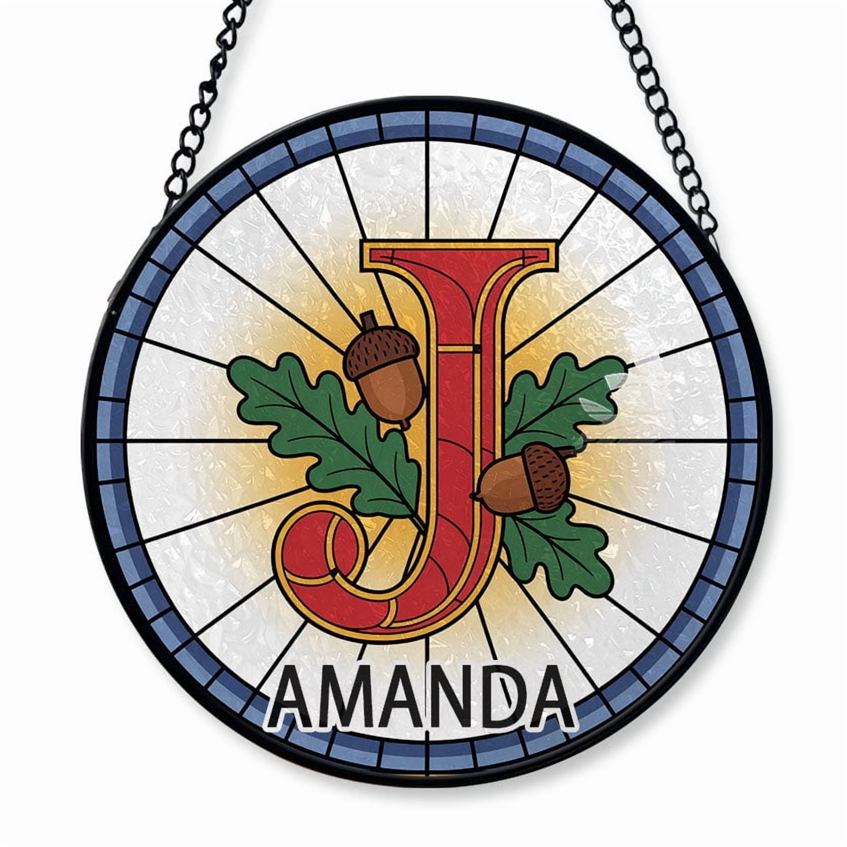 Alphabet Initial Letter Stained Glass Suncatcher Window Hanging ...