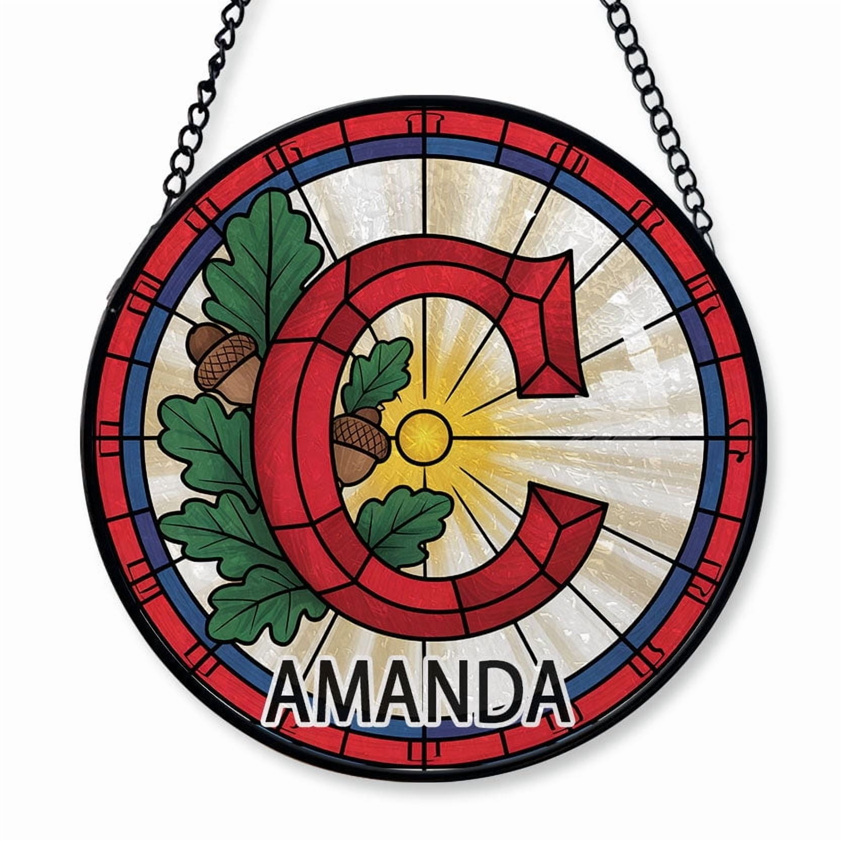 Alphabet Initial Letter Stained Glass Suncatcher Window Hanging ...