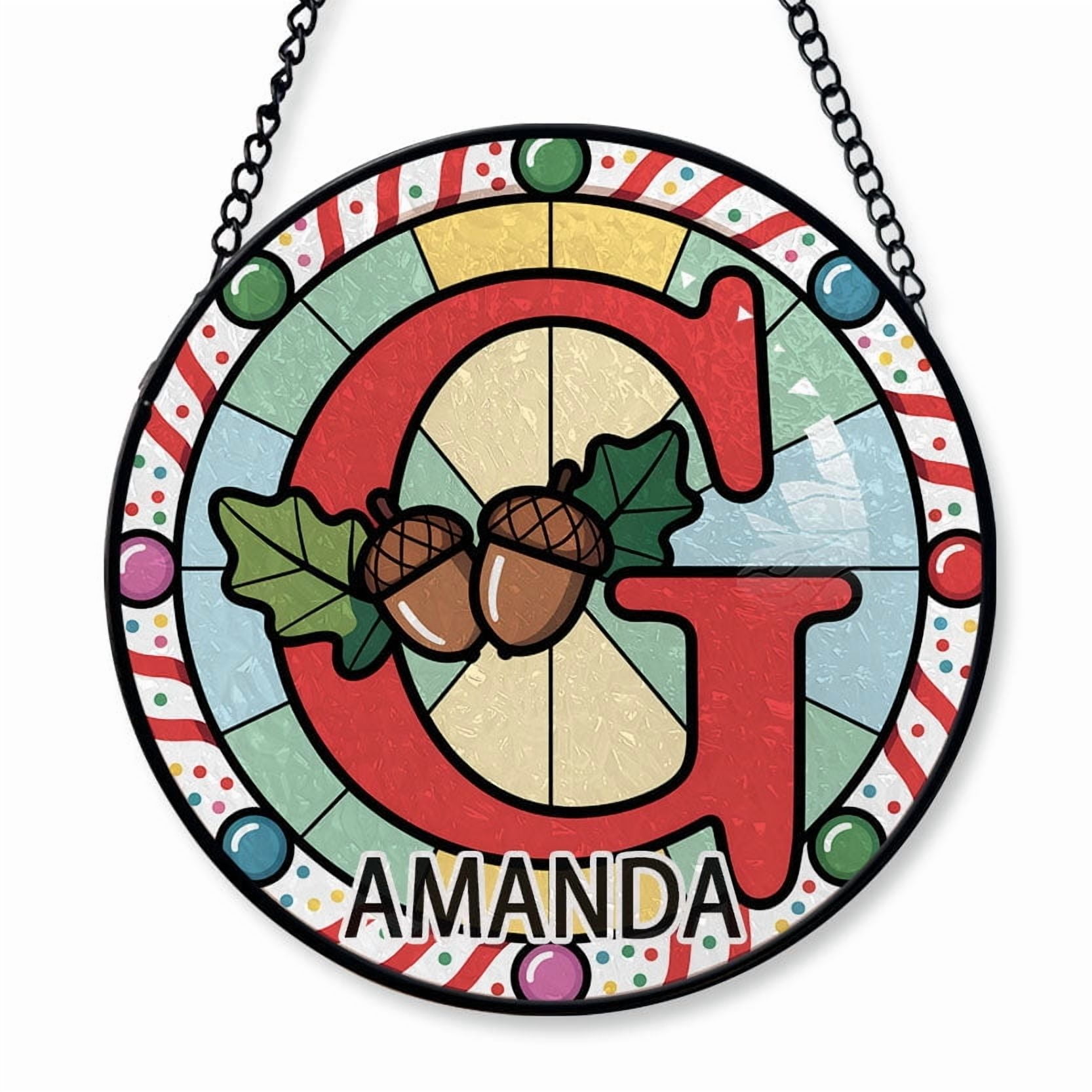 Alphabet Initial Letter Stained Glass Suncatcher Window Hanging ...