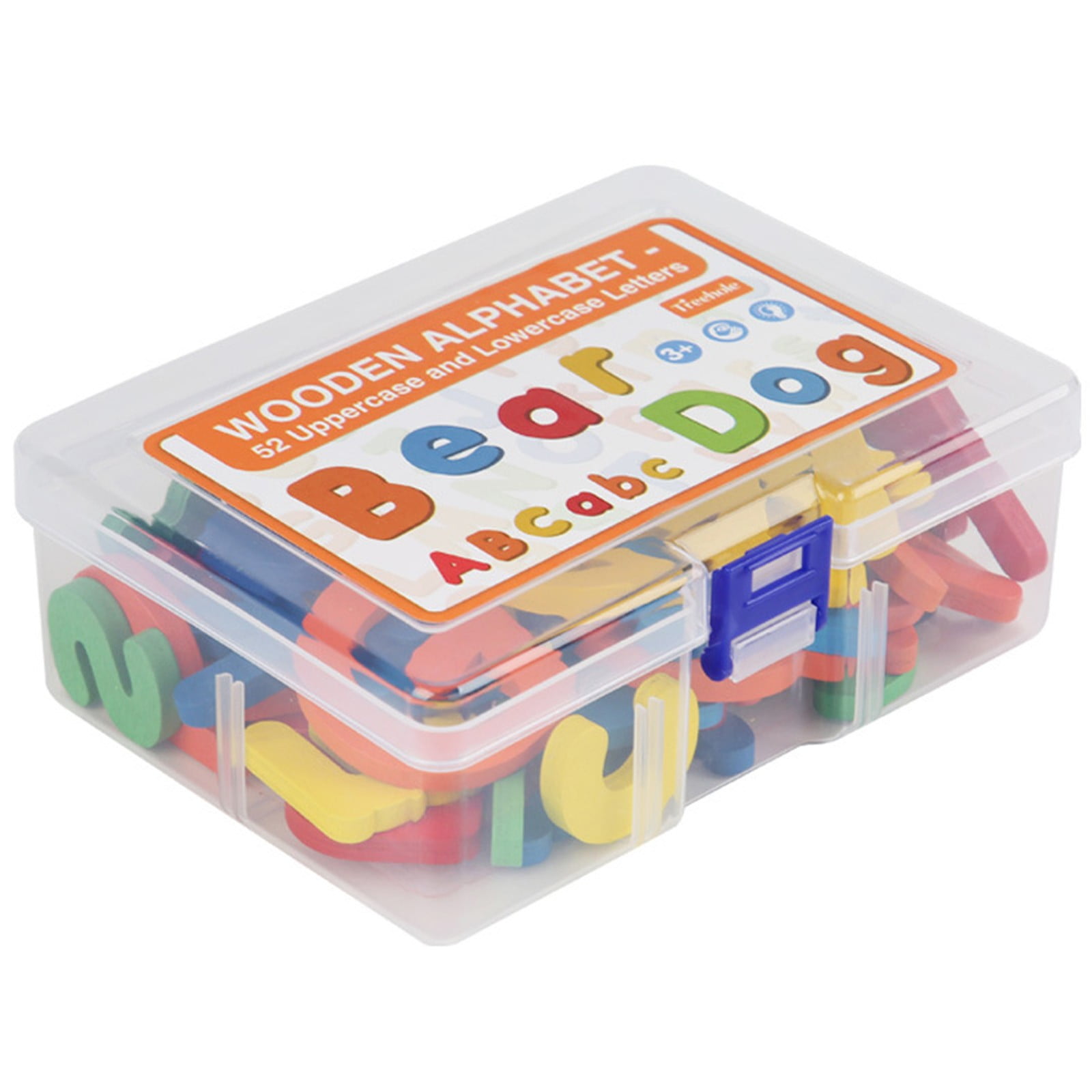 Alphabet Jigsaw Puzzle Set with 52 Wooden Letter Blocks, Educational ...