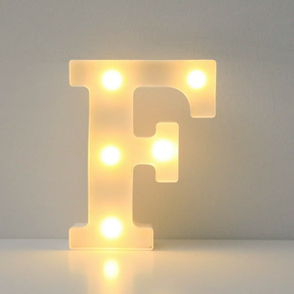 Alphabet LED Letter Lights A-M, Light Up White Plastic Letters for ...