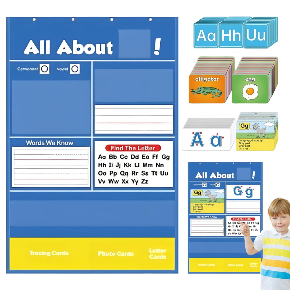Alphabet Learning Pocket Chart All About Alphabet Chart Interactive ...