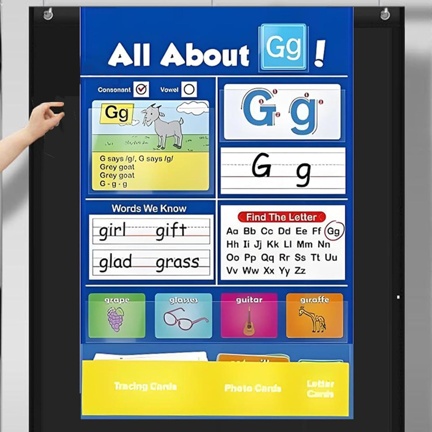 Alphabet Learning Pocket Chart, Circle Time, Alphabet Learning Pocket ...