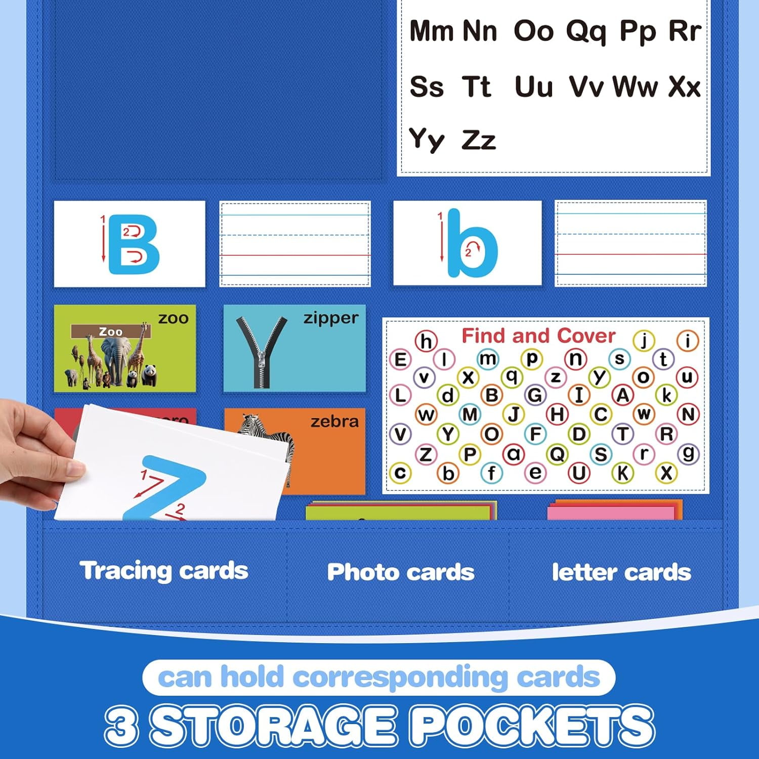 Alphabet Learning Pocket Chart, Circle Time Learning Center Alphabet ...