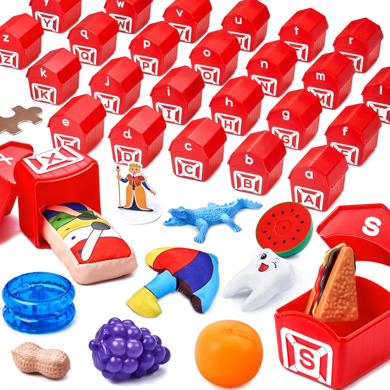Alphabet Learning Toys, 26 Letters Barns and 26 Objects, Toddler ...