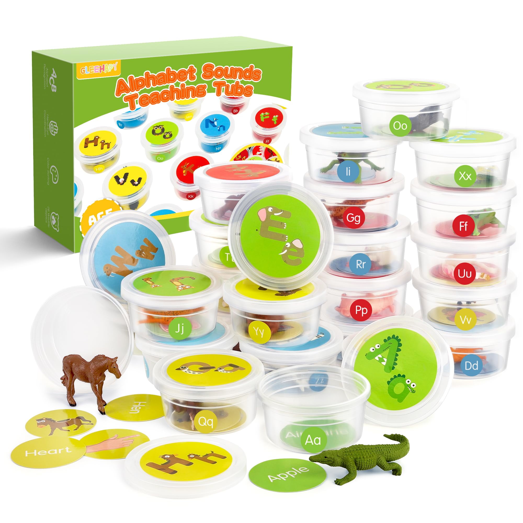Alphabet Learning Toys for AIF9 Toddlers, 104 Flash 26 Animal Objects ...