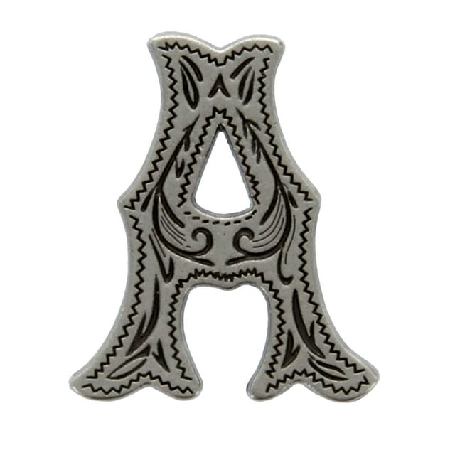 Alphabet Letter A Antique Silver Screwback Concho 1339-012 - Walmart.com