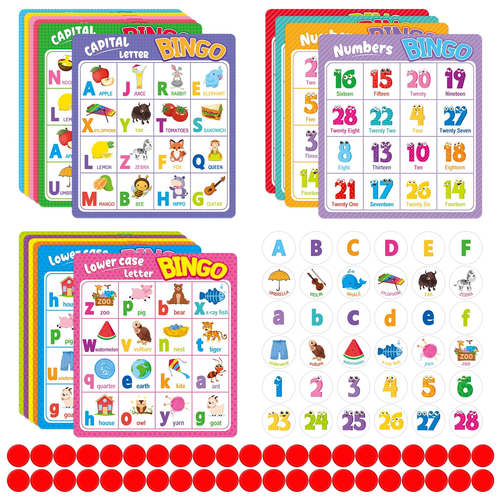 Alphabet Letter Bingo Cards ABC and 123 H2FSDNumber Bingo Cards ...