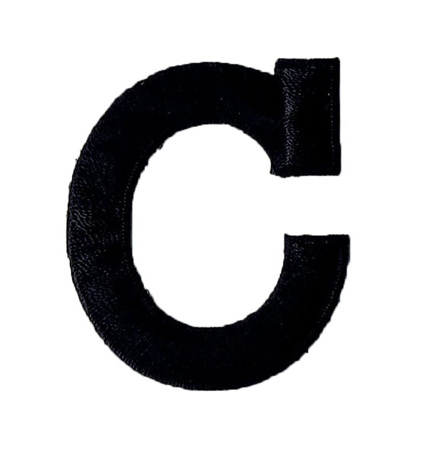 Alphabet Letter - C - Color Black - 2" Block Style - Iron On ...