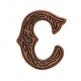 Alphabet Letter C Concho Antique Copper 3/4" Tall 1339-033 - Walmart.com